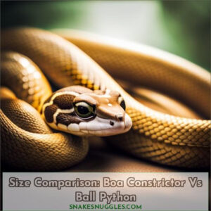 Boa Constrictor vs Ball Python Size: A Comparison