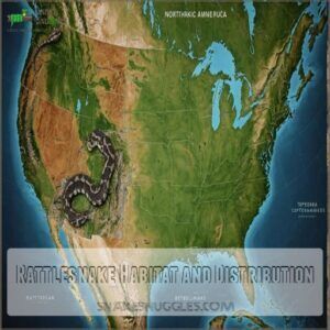 Snake Geographic Range Map: Rattlesnake Habitats in the U.S