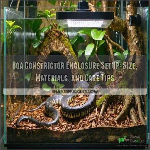 Boa Constrictor Enclosure Setup: Size, Materials, and Care Tips