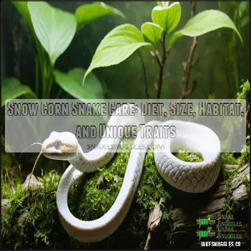 Snow Corn Snake Care: Diet, Size, Habitat, and Unique Traits