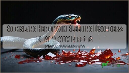 Boomslang Hemotoxin Bleeding Disorders: Fatal Venom Effects