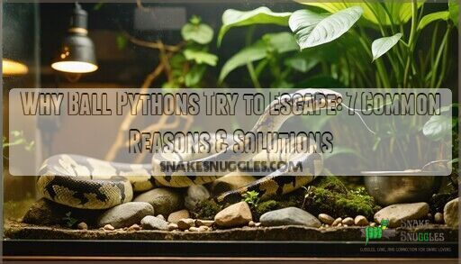 Why Ball Pythons Try to Escape: 7 Common Reasons & Solutions