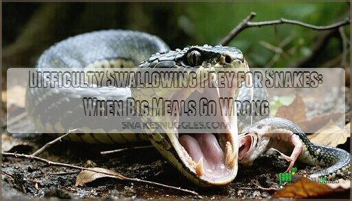 Difficulty Swallowing Prey for Snakes: When Big Meals Go Wrong