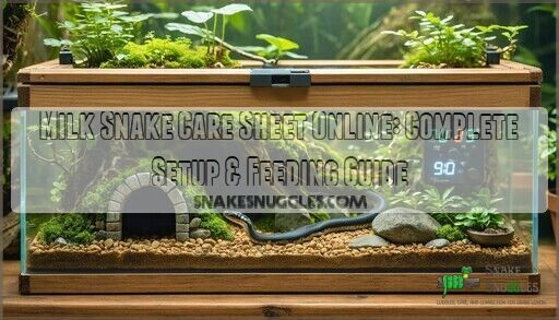 Milk Snake Care Sheet Online: Complete Setup & Feeding Guide