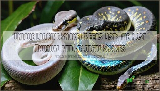 Unique Looking Snake Breeds List: The Most Unusual and Colorful Snakes
