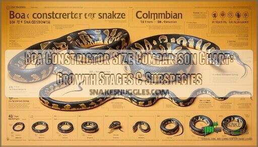 Boa Constrictor Size Comparison Chart: Growth Stages & Subspecies