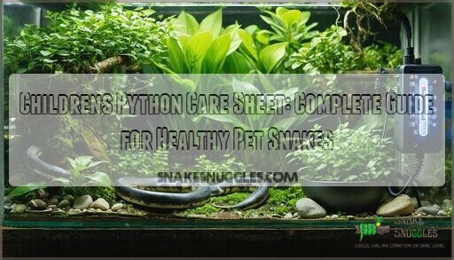 Childrens Python Care Sheet: Complete Guide for Healthy Pet Snakes