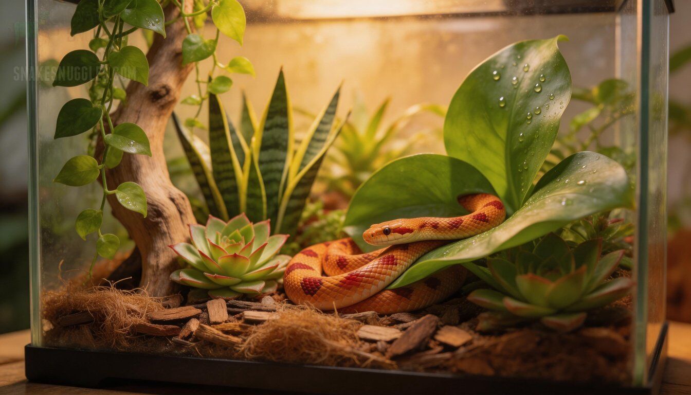 Safe Plants for a Corn Snake Terrarium: Top Picks & Care Tips