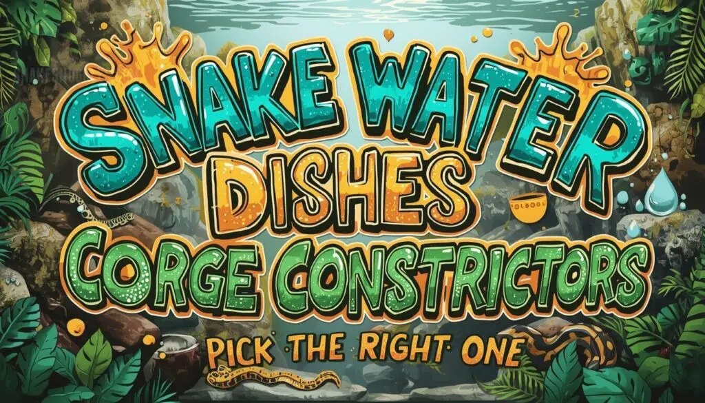 Snake Water Dishes for Large Constrictors: Pick The Right One