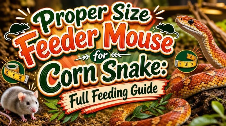 Proper Size Feeder Mouse for Corn Snake: Full Feeding Guide